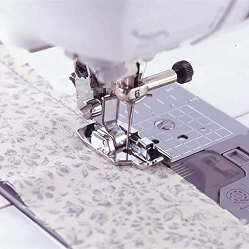YRDQNCraft 1/4 Inch Presser Foot for Low Shank Snap-On Singer, Brother, Babylock,Janome, Juki, Kenmore, New Home, White, Simplicity