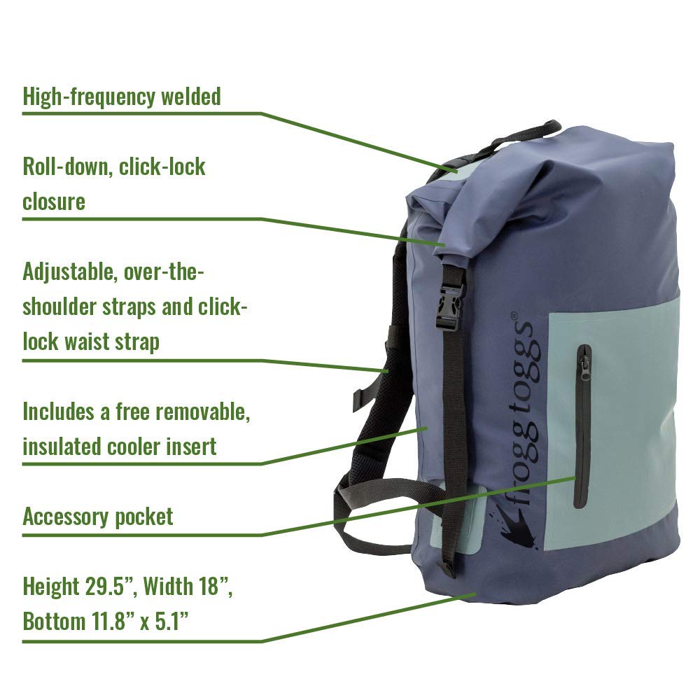 Frogg Toggs FTX Gear PVC Tarpaulin Waterproof Backpack with Removable Cooler Insert