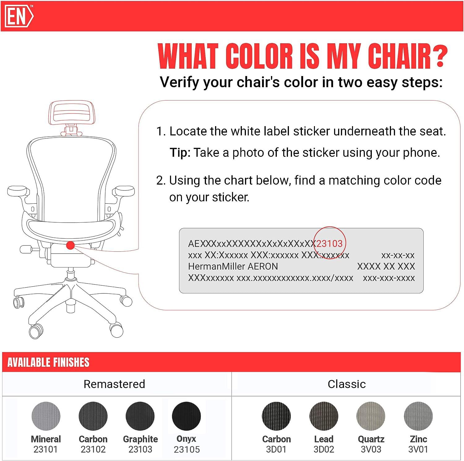 Engineered Now The Original Headrest for The Herman Miller Aeron Chair Headrest ONLY - Chair Not Included (H3 for Remastered, Mineral)