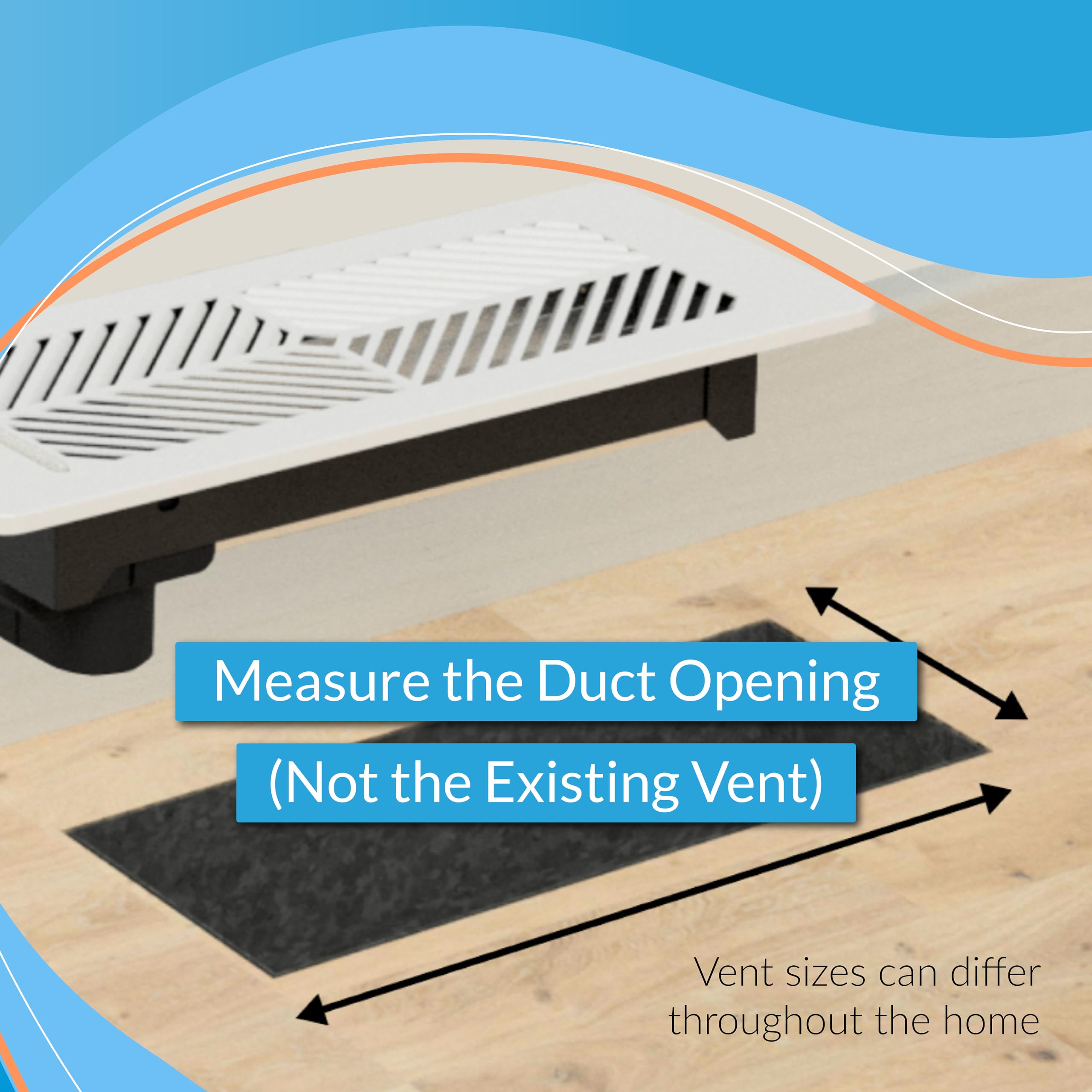 Flair Smart Vent 6x12 (White), AC Vent Cover for Floors, Walls and Ceilings.