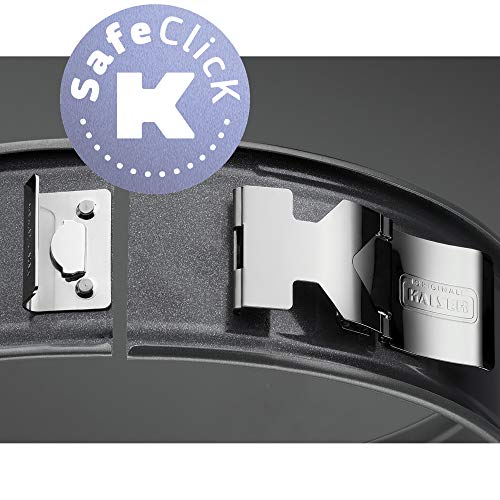 Kaiser La Forme Plus Springform with Flat Bottom, Ø 30 cm, Grey