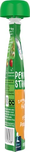 Gerber Organic Peach Strawberry Baby Food, 3.5 Oz Pouch