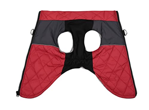 PAWSINSIDE Dog Winter Puffer Coat Cold Weather Fleece Vest Jacket Pet Quilted Warm Coats Clothes for Small Medium Large Dogs (Burgundy, XXX-Large)