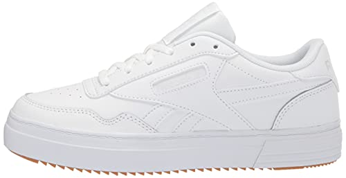 Reebok women's Club Memt Sneaker, White/True Grey/Rubber Gum, 8 US