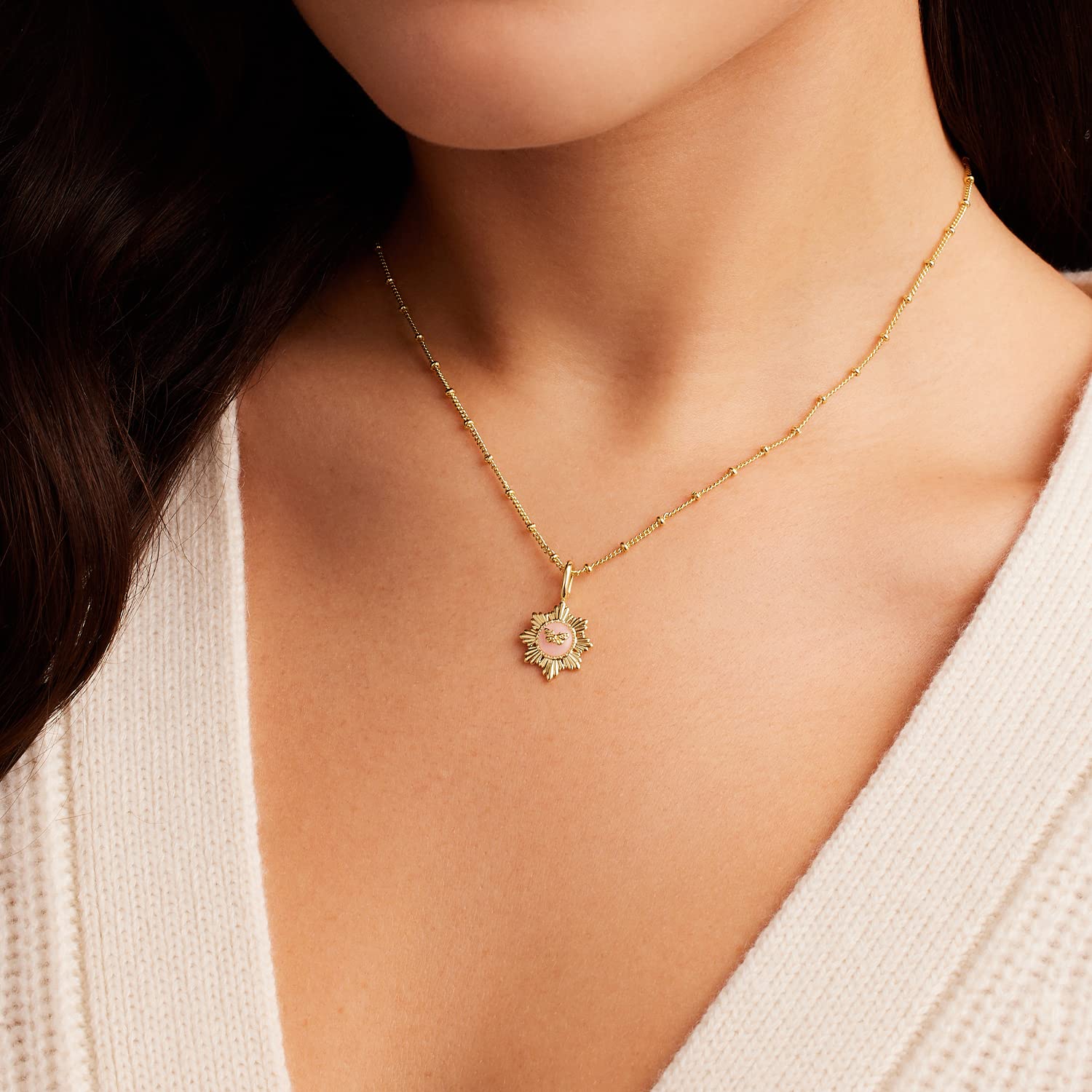 gorjana Women's Bali Necklace, 18k Gold Plated, Ball Station Chain