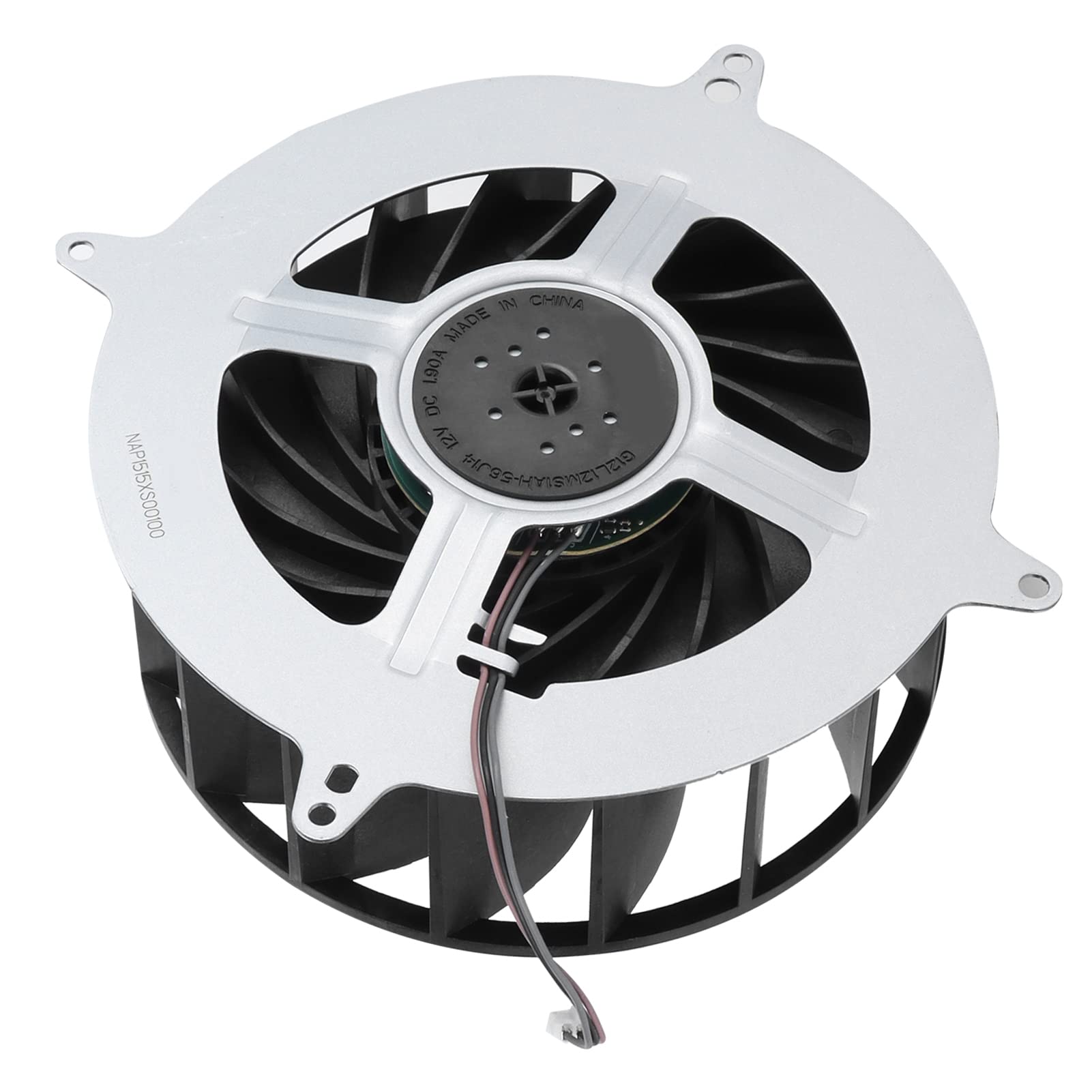 Janzoom Replacement Internal Cooling Fan, 17 Blades Easy to Replace Small and Light 3 Pin Power Connector Internal Cooling Fan Durable for PS5 Game Console
