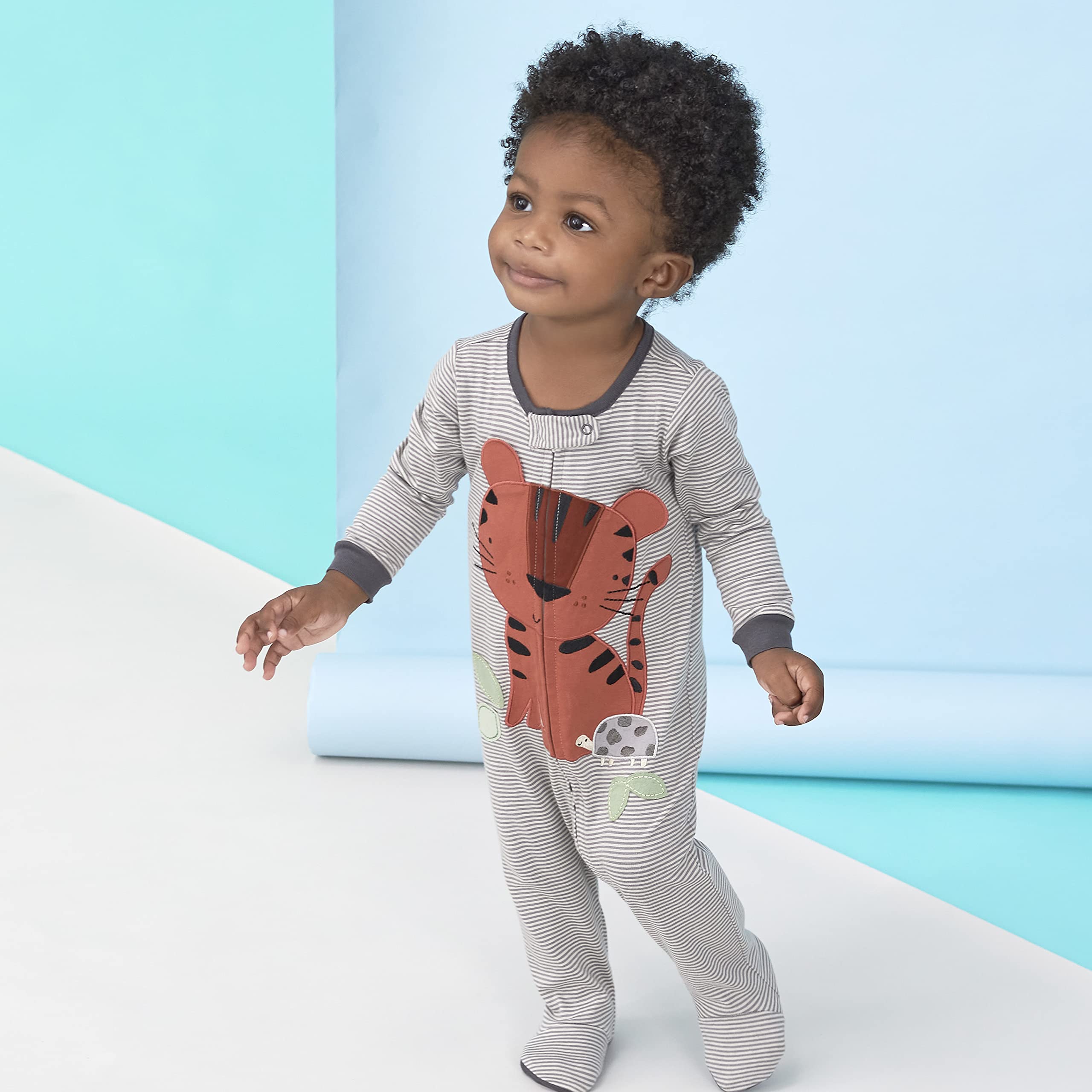 GerberBaby Boys3-Pack Sleep 'N PlayOrange Safari6-9 Months