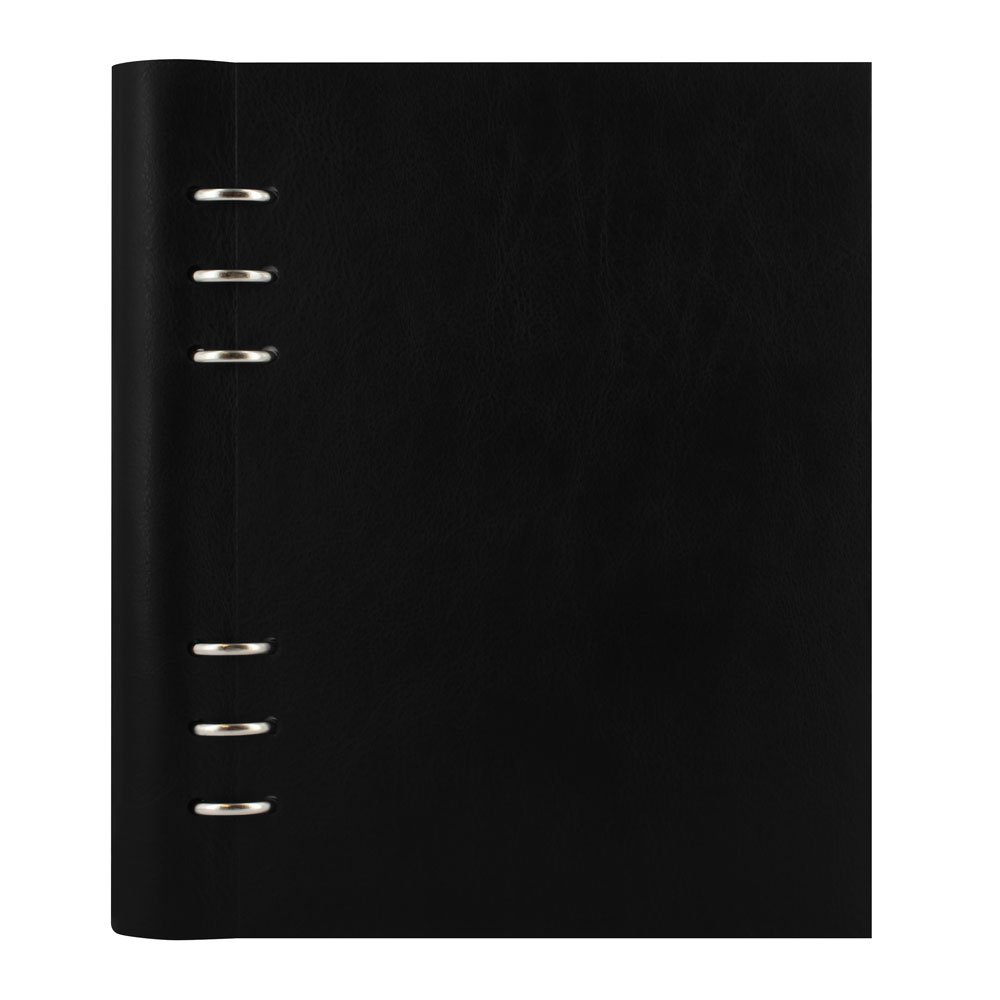 Filofax Clipbook, Black Leather-Look Cover, A5, 8-1/4 x 5-3/4 (B023611)