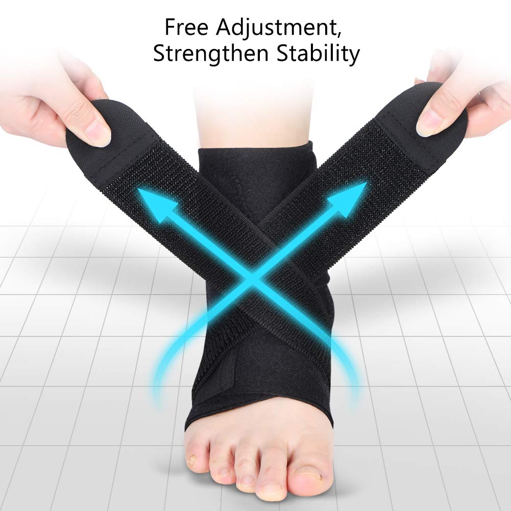 Health Gear Ankle Support Brace, Ankle Wrap, Ankle Brace Wrap Strap, Adjustable Ankle Brace Breathable Nylon Material Super Elastic Sleeve for Injury Recovery, Achilles Tendonitis