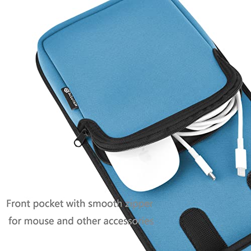 Keyboard Sleeve Travel Storage Pouch for Wireless Large Size Slim Mechanical and Gaming Keyboards Arteck Microsoft Logitech (17.5 Up to 20 Inch) - Adjustable Height Neoprene Keyboard Case (Blue)