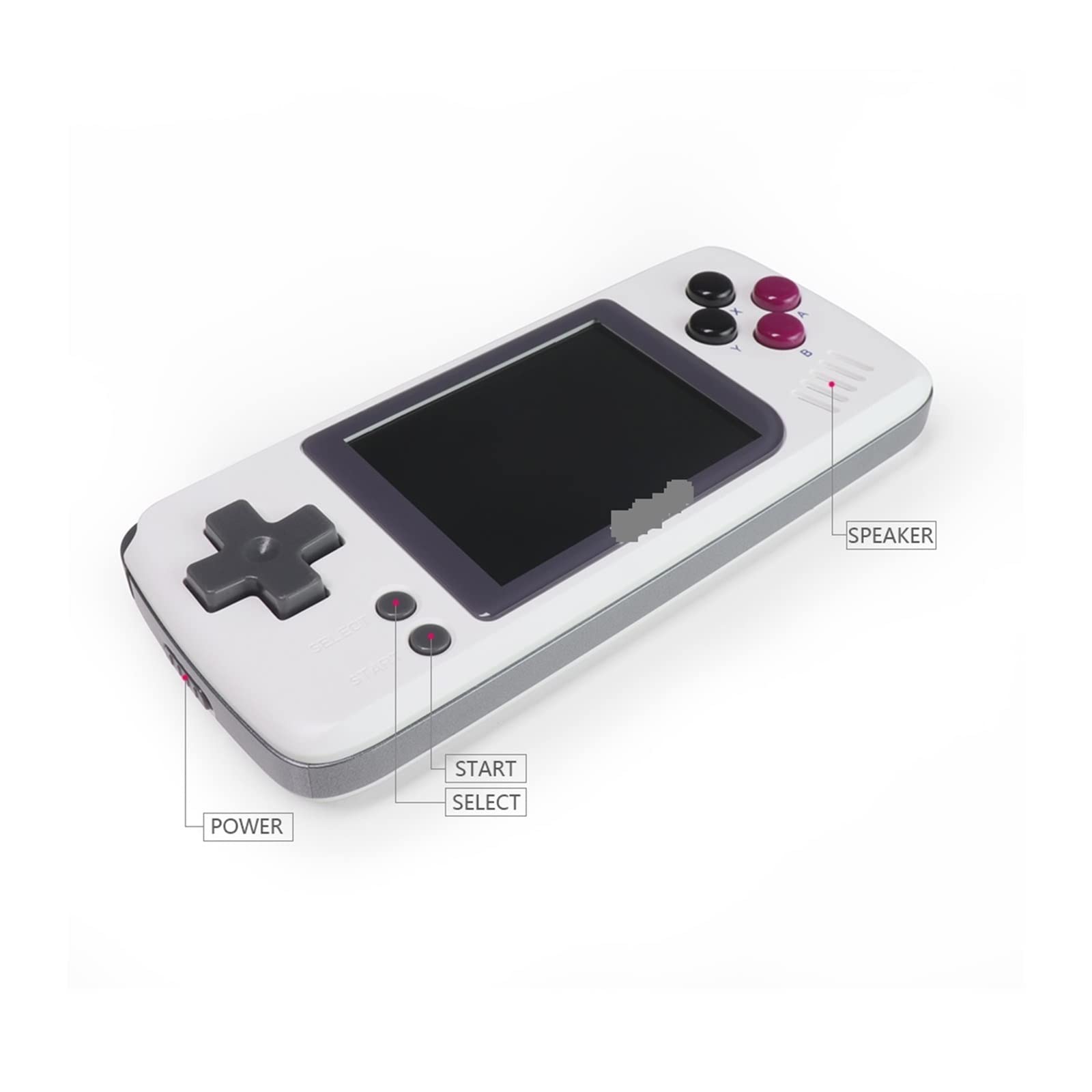 Handheld Game Console IPS Retro Video Game Player PS1 FC Pocket Mini Game Console Case (Color : Q90 White 32G Bag)