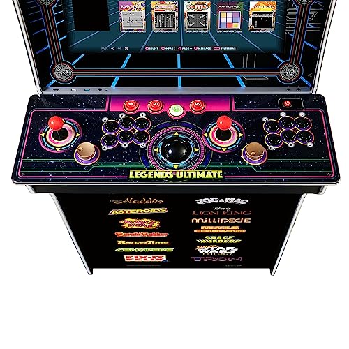 Legends Ultimate Arcade, Full Size Game Machine, Home Arcade, Classic Retro Video Games, Over 300 Licensed Arcade and Console Games, Action Fighting Puzzle Sports & More, WiFi, HDMI, Bluetooth
