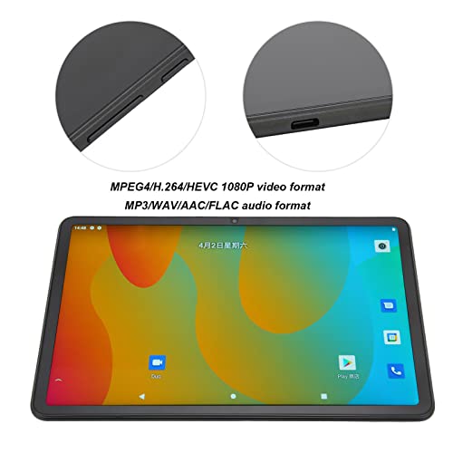 LBEC 10.4 HD Tablet, Tablet PC Resolution 2000x1200 5G2.4G Dual Band Octa Core 8GB RAM 1300:1 Contrast Ratio for Gaming 11 for Video (US Plug)