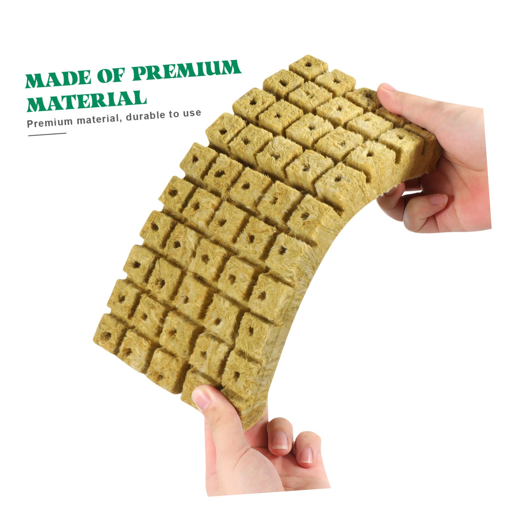 Happyyami 500 Pcs Gardenrock Woolasbestos Clone Plants Plugs Plant Fertilizer Plugs Germination Starter Grow Cubes Plugs Hydroponic Tower Plant Growing Plugs Practical Miniature