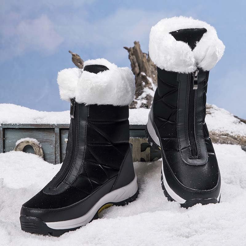 GEXECEUSS Women's Warm Insulated Snow Boots Non-slip Winter Outdoor Fur Lined Hiking Camping Backpacking Shoes Lace-Up Snowmobile Boots