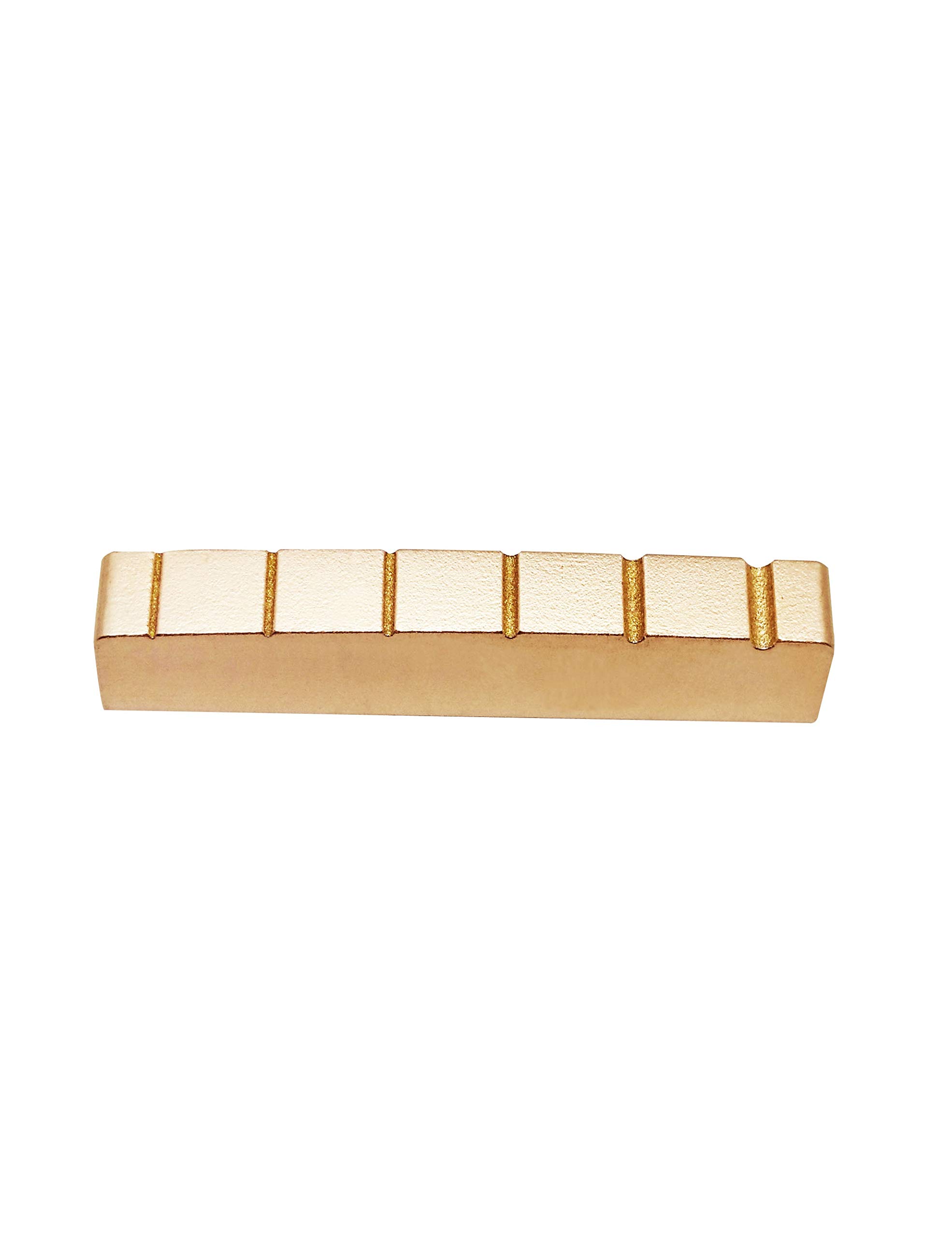 Guyker 43mm Guitar Nut - Pre-Slotted Brass Nuts Replacement Compatible with 6 String Electric Bass Guitar