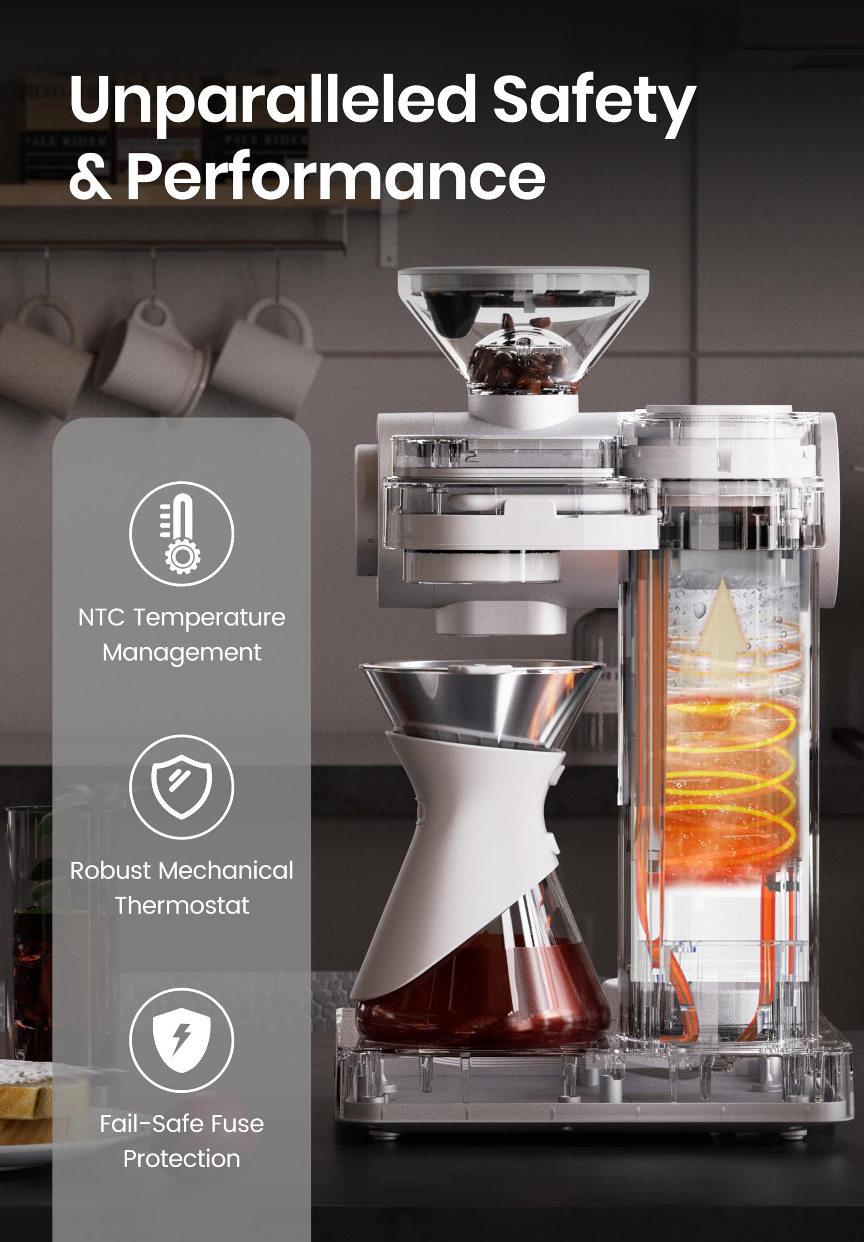 Gevi Professional Barista Coffee Machine | Smart Pour-over Drip Coffee Maker | Programmable Brew & Spin Speed | 51 Precise Grind Settings | Custom Recipes | Fast Heating Brewer for Home and Commercial