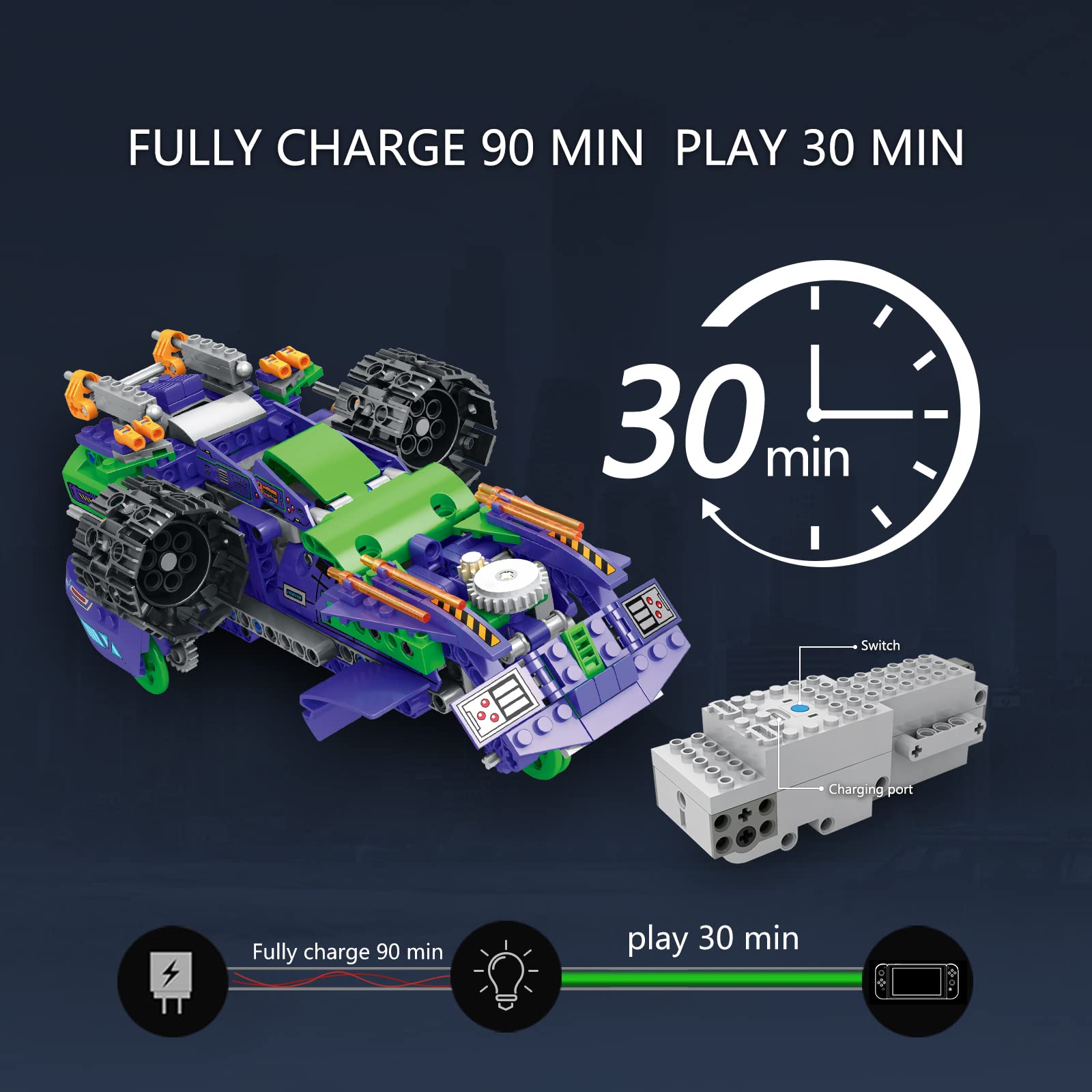 flycites Remote Control Building Kit, 3-in-1 STEM Projects Building Sets Robot Toys, APP & Remote Control Samurai,Programmable Science Learning Kit Birthday Gifts for Boys and Girls