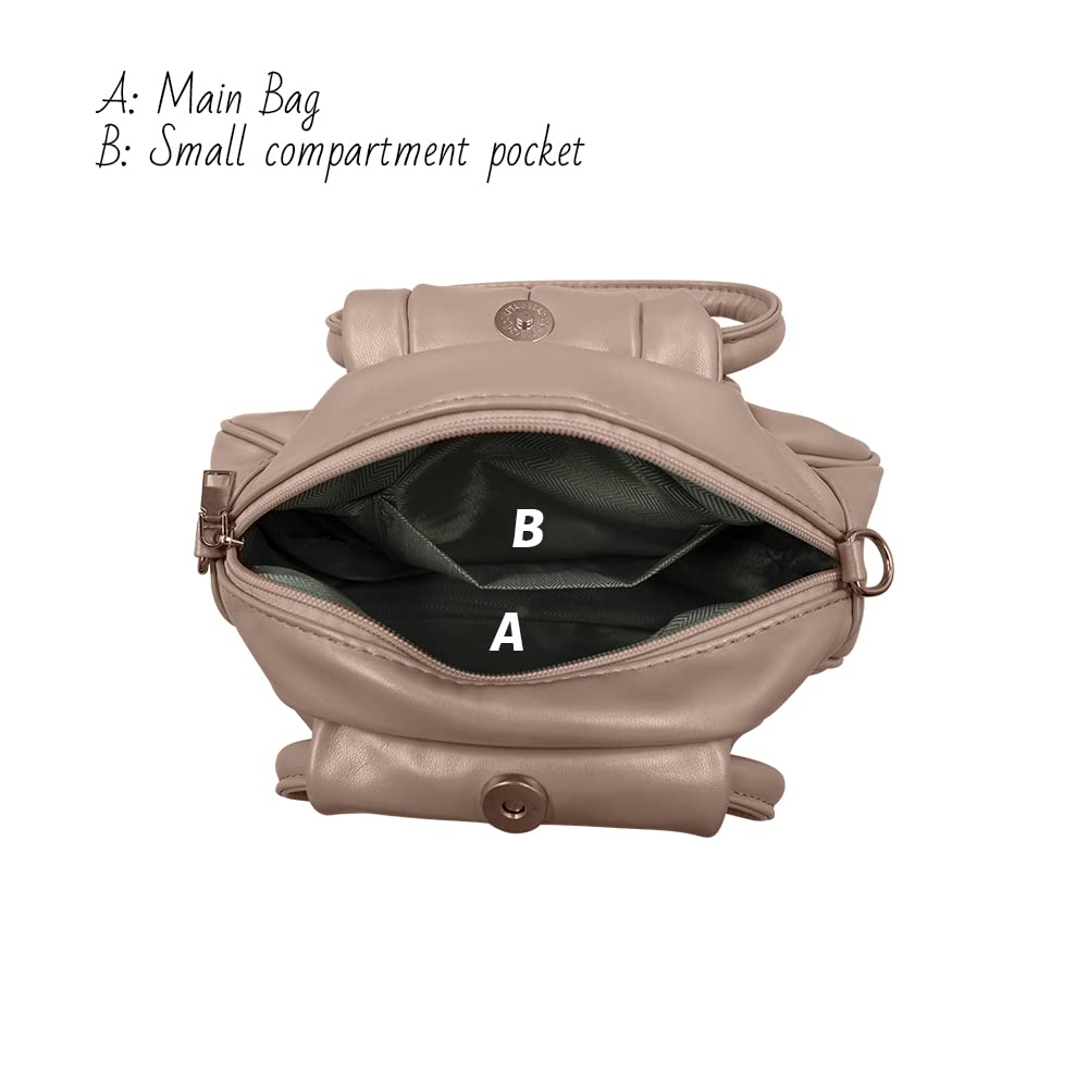 JBB Shoulder Crossbody Women's Bag Cloud Pleated Retro Underarm Dumpling Bags PU Handbag Purse Clutch Evening Bag Pink