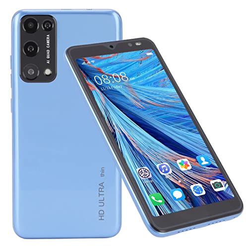 Vbestlife 3G Smartphone Unlocked, 5.45 Inch Smartphone, 2GB RAM 32GB ROM Cell Phone, Support Face Recognition, for MTK6799 Quad Core CPU, for Android 6(Blue)