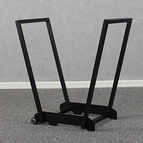 Industrial Rustic Firewood Log Rack for Home Fire Place Decoration,Indoor Outdoor Wrought Iron Firewood Holders,Lumber Storage Stacking,Metal Firewood Racks,Black(Large)
