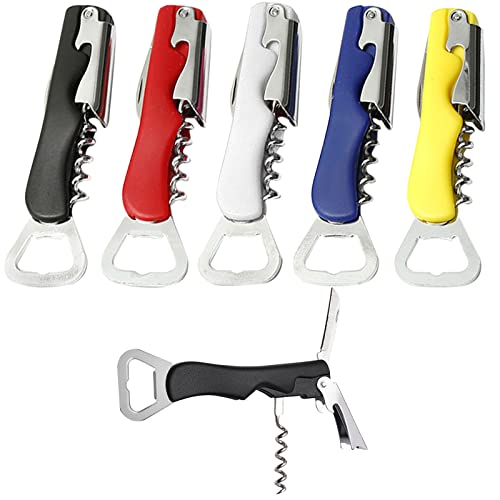 Inevoc 5 Pack Wine Key,Zinc Alloy Premium Corkscrew,Upgraded Wine Key for Servers.Wine Opener Perfect for Restaurant Waiters, Sommelier, Bartenders Bars,Restaurants,Family,Company Party(5 Color)