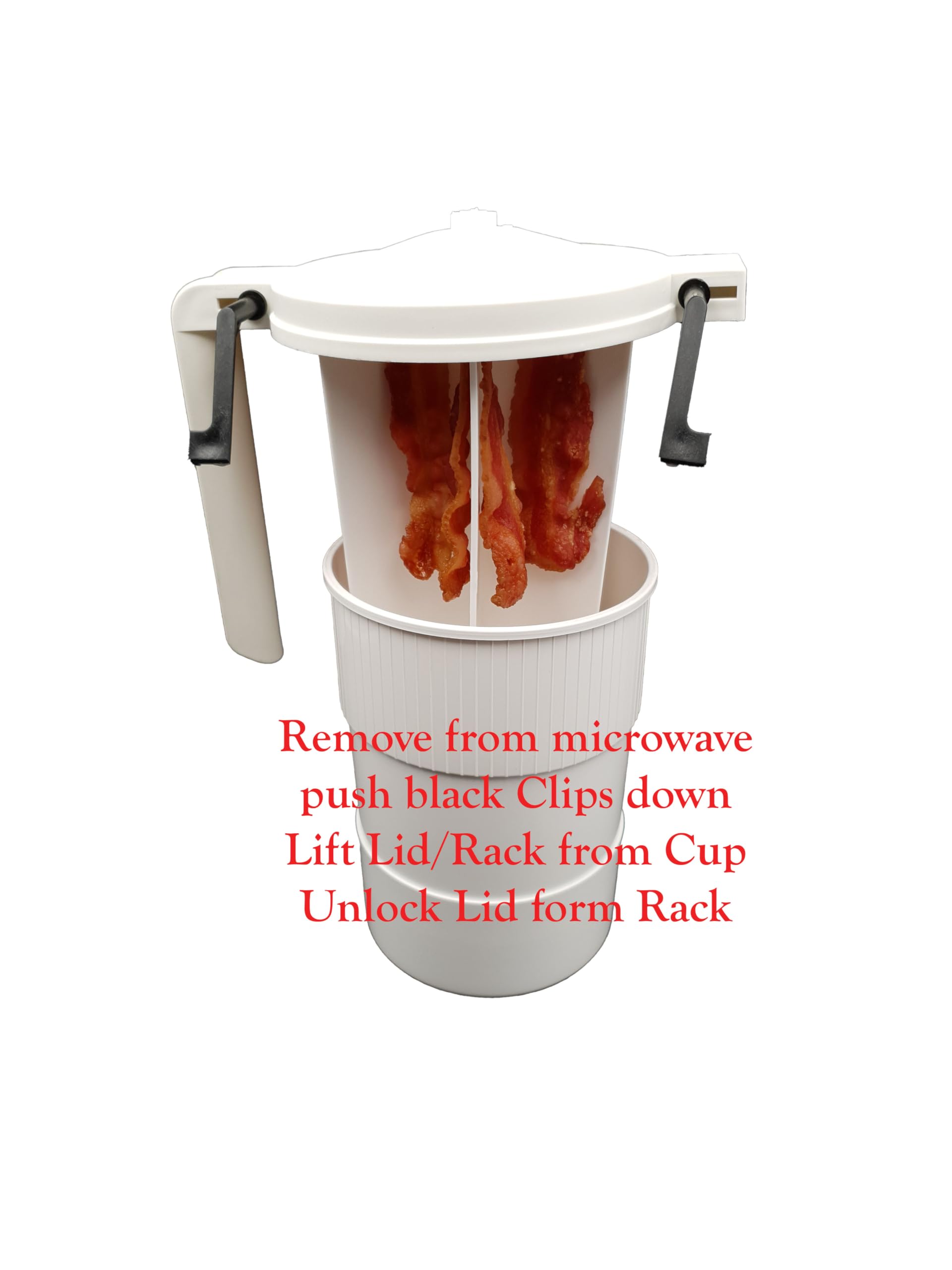 Stress Free Bacon in A Stress Filled World!! Wow Bacon Microwave Cooker New P10 Model! No Splatter or Mess! Over 2,000 Amazon reviews 4+ / 5 Quality USA Manufacturing and Wow Customer Service!