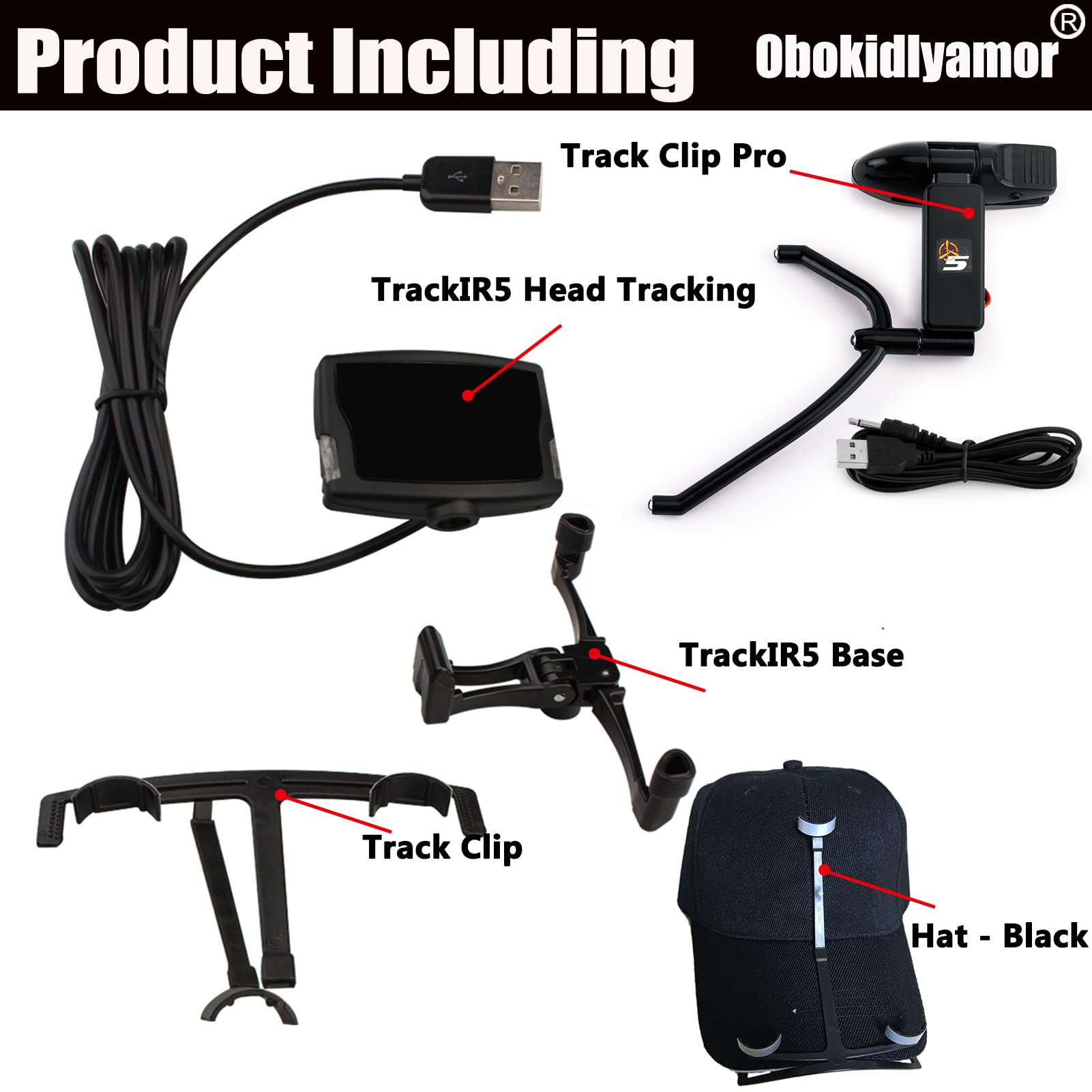 Head Aiming Flight Simulation Flight Race Car Accessories For TrackIR5/TrackNP5 Head Tracking System For Flight And Racing Game For ArmA DCS DiRT F1 Euro Truck Flight Simulator GTR GTR2 (1 Set(A+B+C))