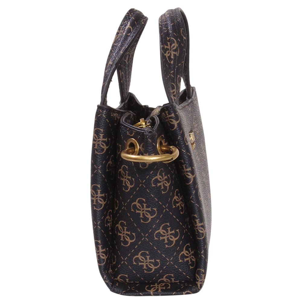 GUESS Zed Mini Girlfriend Carryall Brown Logo One Size