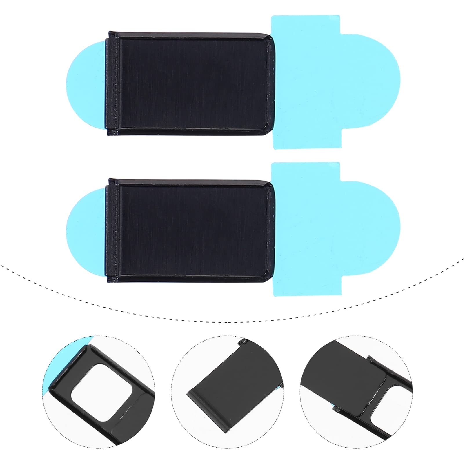 Mobestech 2pcs Camera Cover Aluminum Alloy Cell Phone D1 Blocker