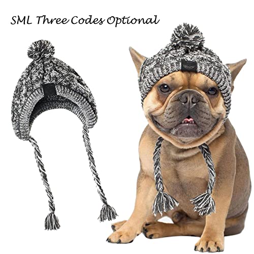Pet Hat Cap Cap with Adorable Dog Crocheted Warm Pompon Snood Winter Hat Winter Pet Clothes Small Dog Cowboy Hat