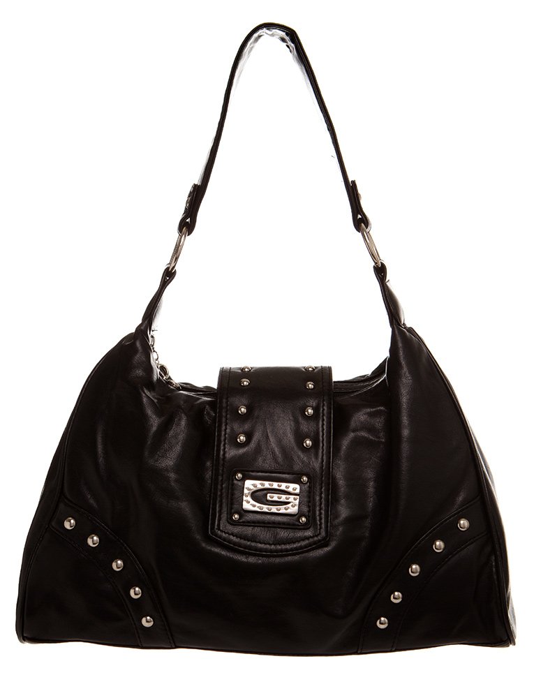 G Inspired Corner Studded Hobo Shoulder Handbag by Handbags For All