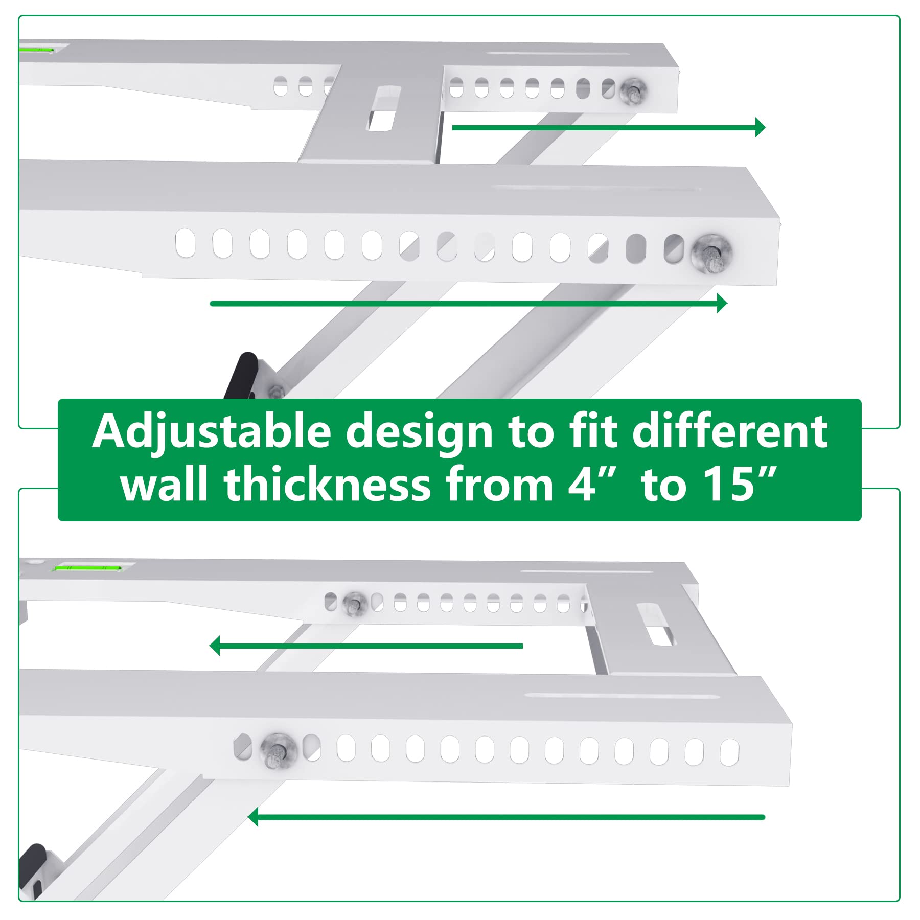 Forestchill Window Air Conditioner Bracket, Heavy Duty AC Support Brackets with 2 Arms, Fit 5,000 to 24,000 BTU Window Units, Up to 220 lbs