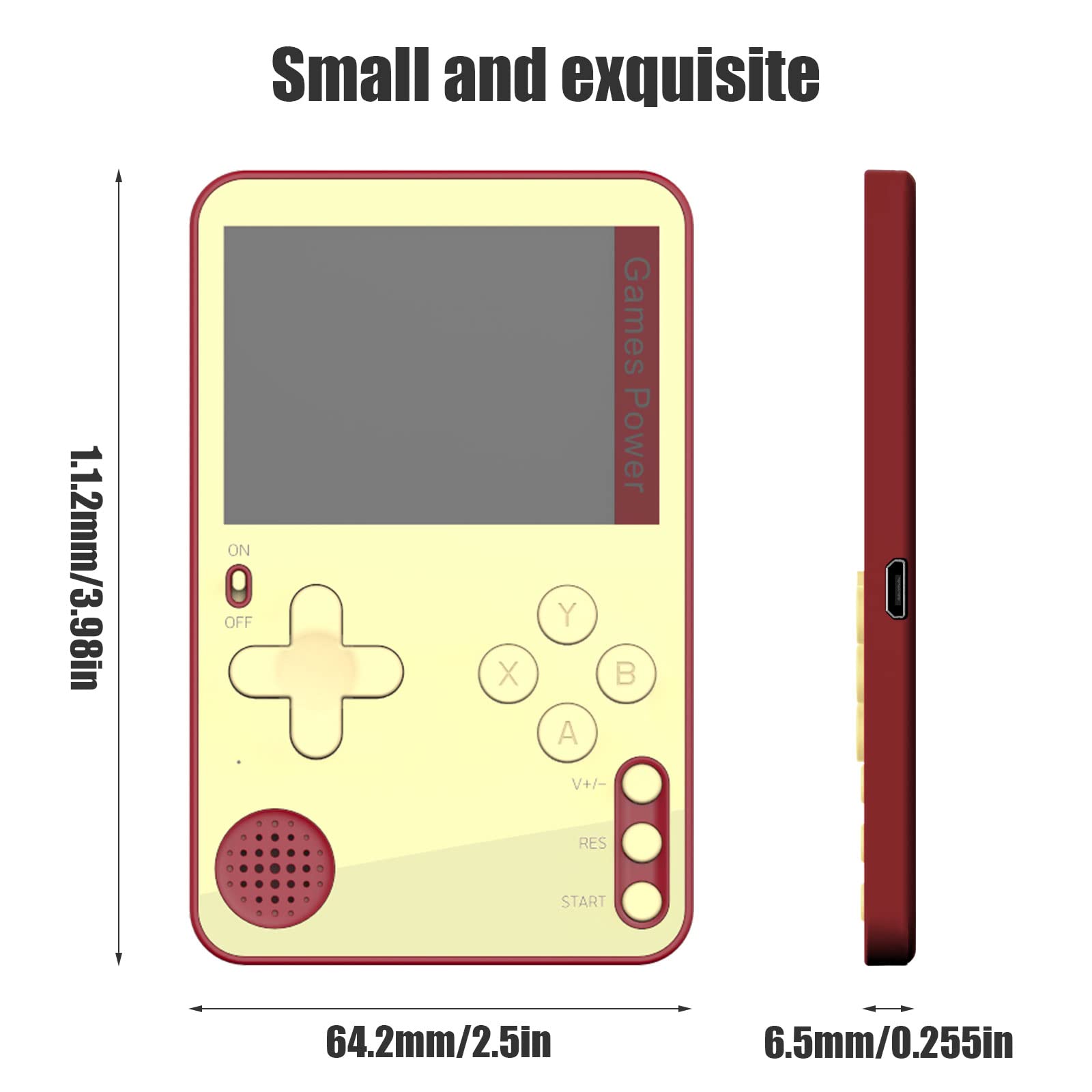 Lcnylfjs Handheld Game Console 500 Classic Games 2.4" LCD Portable Retro Video Mini Game Console Rechargeable Great Gift for Kids and Adults（red）