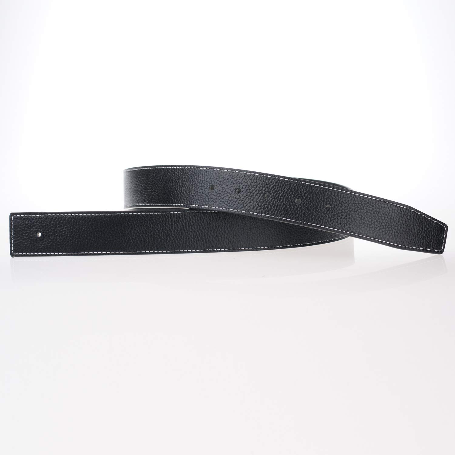 H Full Grain Leather Belt 38mm Wide Black 32"