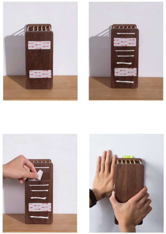 Knife Block Black Walnut Knife Block Wall Mount Knife Holder Large Capacity Knife Organizer Block And Storage Knife Rack Knife Holder Knife Storage