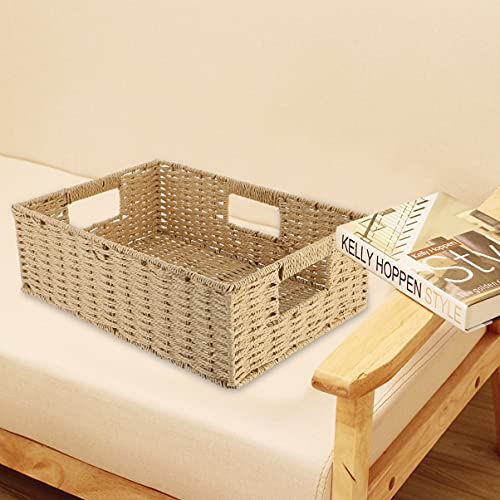 Hemoton 1pc Rattan Sundries Storage Basket Wicker Basket Clothes Storage Container Woven Storage Organizer with Lid Woven Basket Container Sundries Basket Weaving Toilet Child Fruit Stand