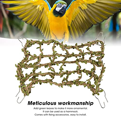 Pet Bird Climbing Rope Net, Perch Toy Decor Cotton Hemp Rope Ladder Small Animal Rope Net Ladder Small Animal Rope Net Bird Climbing Net for Birds and Hamsters
