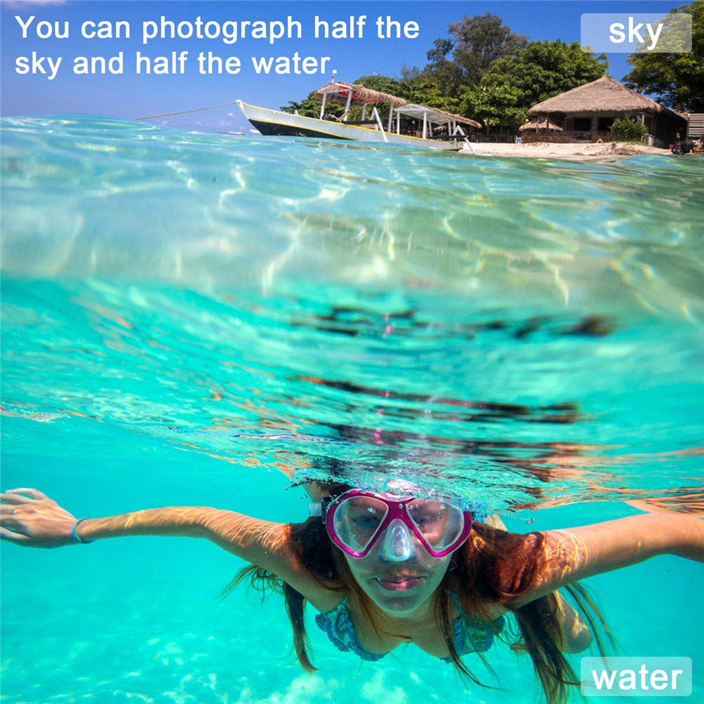 for Dome Hero8 Black, Diving Transparent Dome Lens Waterproof Housing with Floaty Hand Grip Underwater Case for Accessories