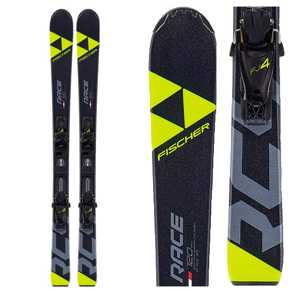 Fischer RC4 Race Jr. 4 Kids Skis with FJ4 GW AC SLR 80 Bindings 2020-100cm