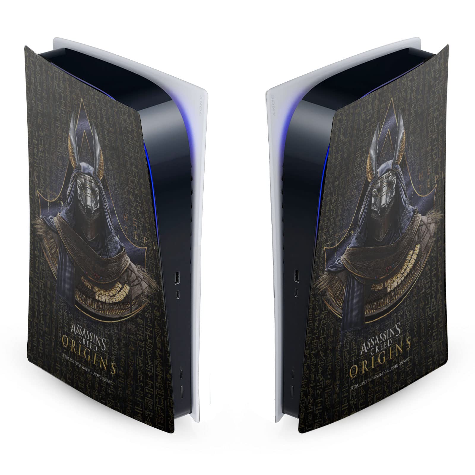 Head Case Designs Officially Licensed Assassin's Creed Hetepi Origins Character Art Matte Vinyl Faceplate Sticker Gaming Skin Case Cover Compatible with Sony Playstation 5 PS5 Digital Edition Console