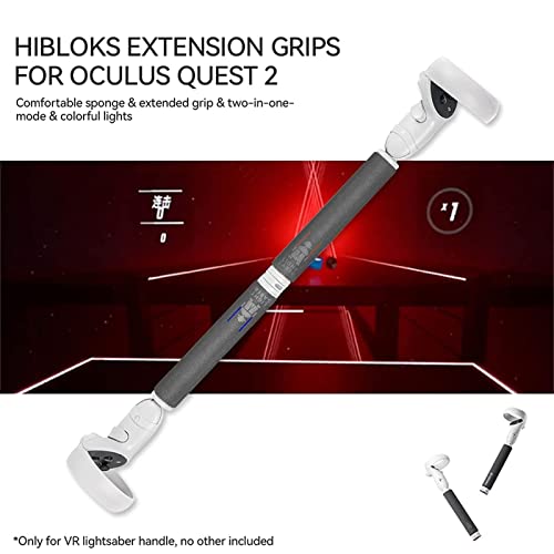 Lightsaber Grip Compatible with Oculus Quest 2, Compatible with Meta Quest 2 VR Game Accessories Controller Double Handle Extension Lightsaber Handle Double Handle Extension Lightsaber Handle