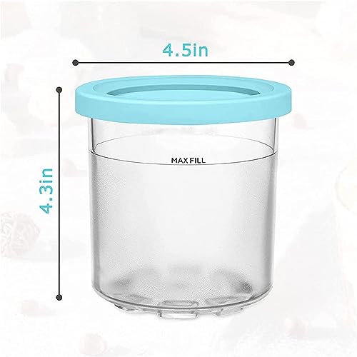 VRINO Creami Pints, for Ninja Creami Ice Cream Maker,16 OZ Creami Pints Bpa-Free,Dishwasher Safe for NC301 NC300 NC299AM Series Ice Cream Maker