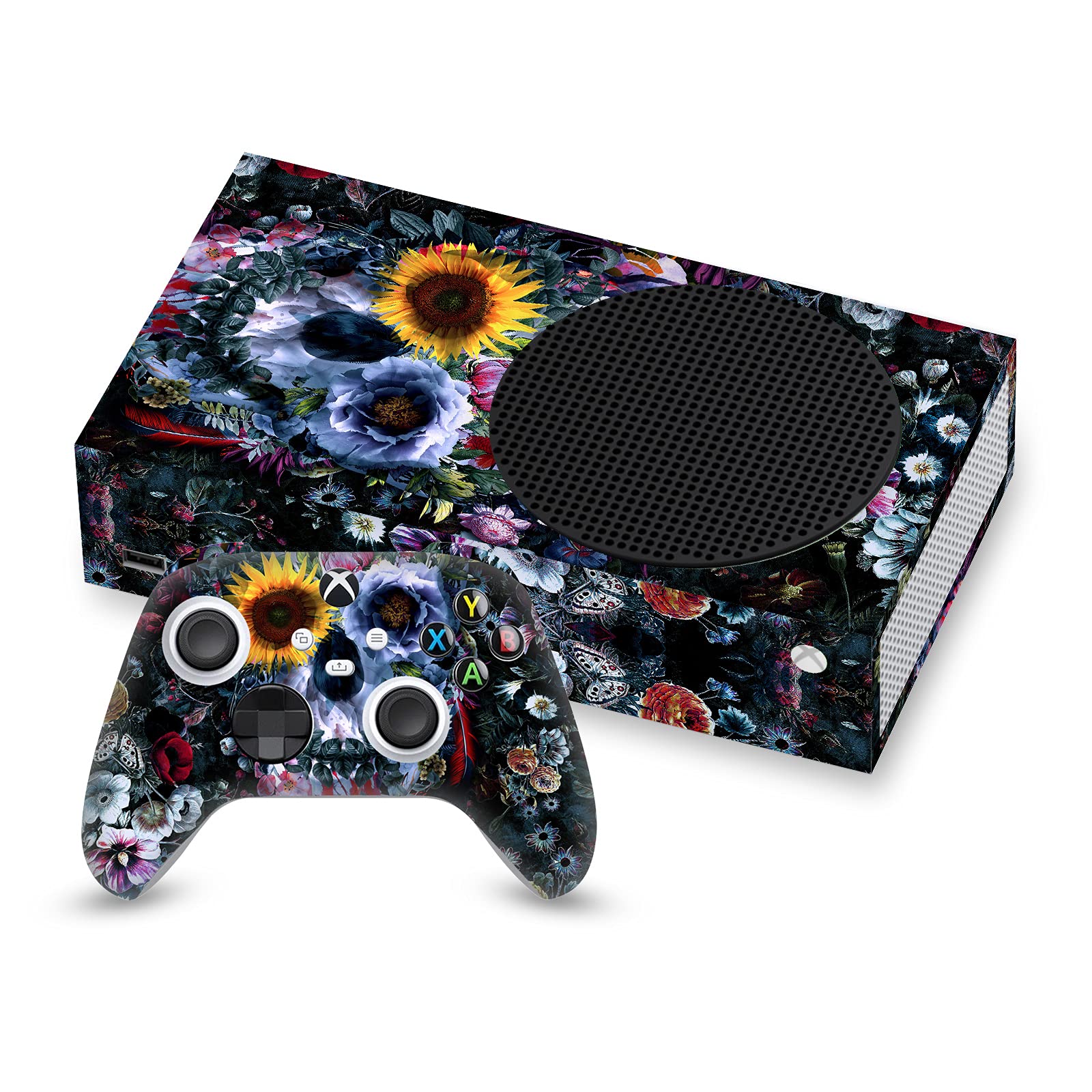 Head Case Designs Officially Licensed Riza Peker Skull Art Mix Vinyl Sticker Gaming Skin Decal Cover Compatible with Xbox Series S Console and Controller Bundle