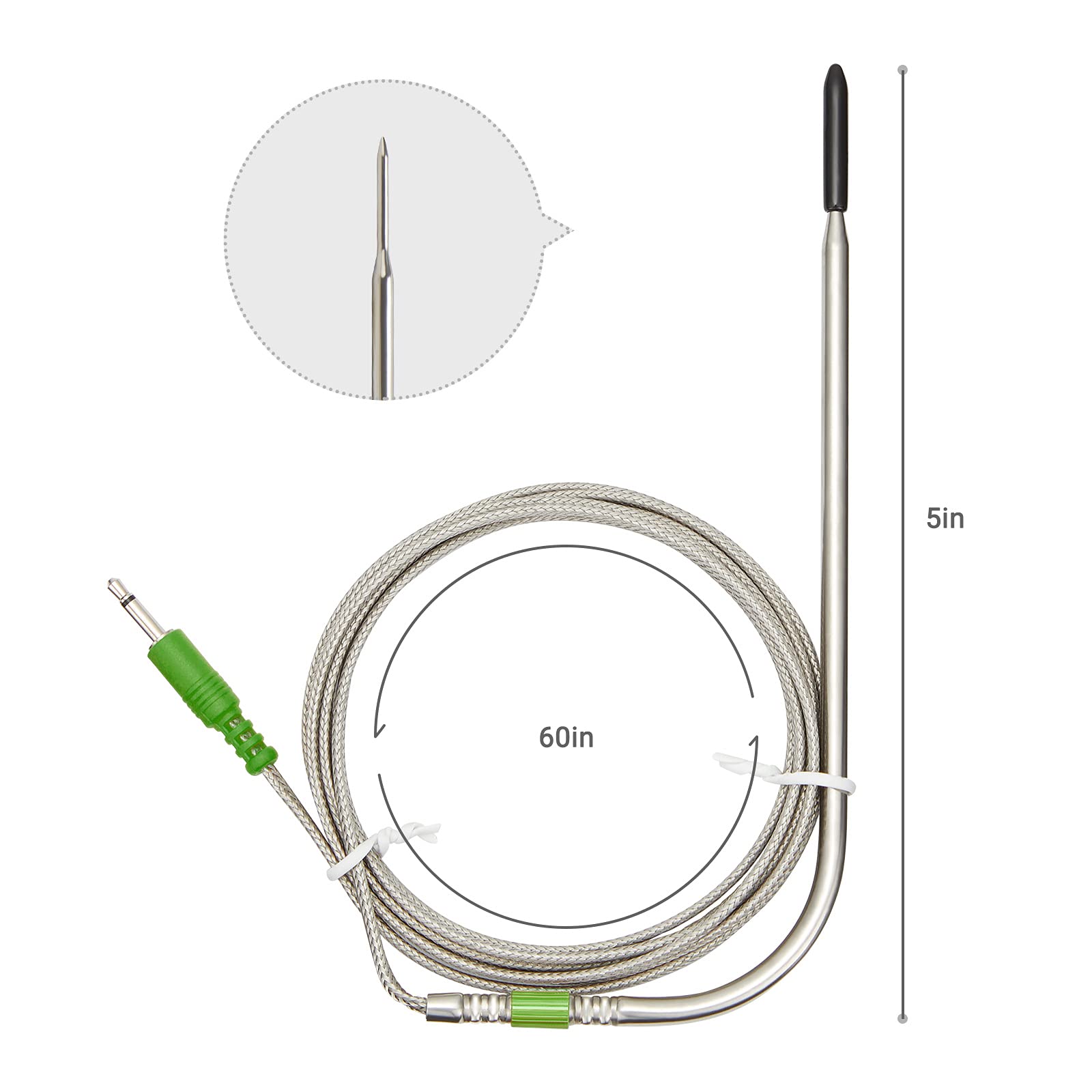 Inkbird Replacement Colored Probe 4-Pack Kit Only Compatible with IBT-4XS/IBT-6XS Meat Thermometer, Ultra Accurate & Fast Up to 572°F/300°C (Only for IBT-4XS/IBT-6XS Thermometer)