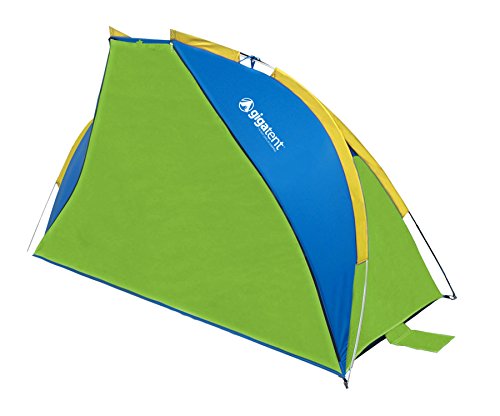 GigaTent Sun Shelter Beach Cabana Tent – Instant Set Up, UV Resistant, Waterproof - 7’ x 4’ with Mesh Windows - Zipper Door Doubles as Floor Extension