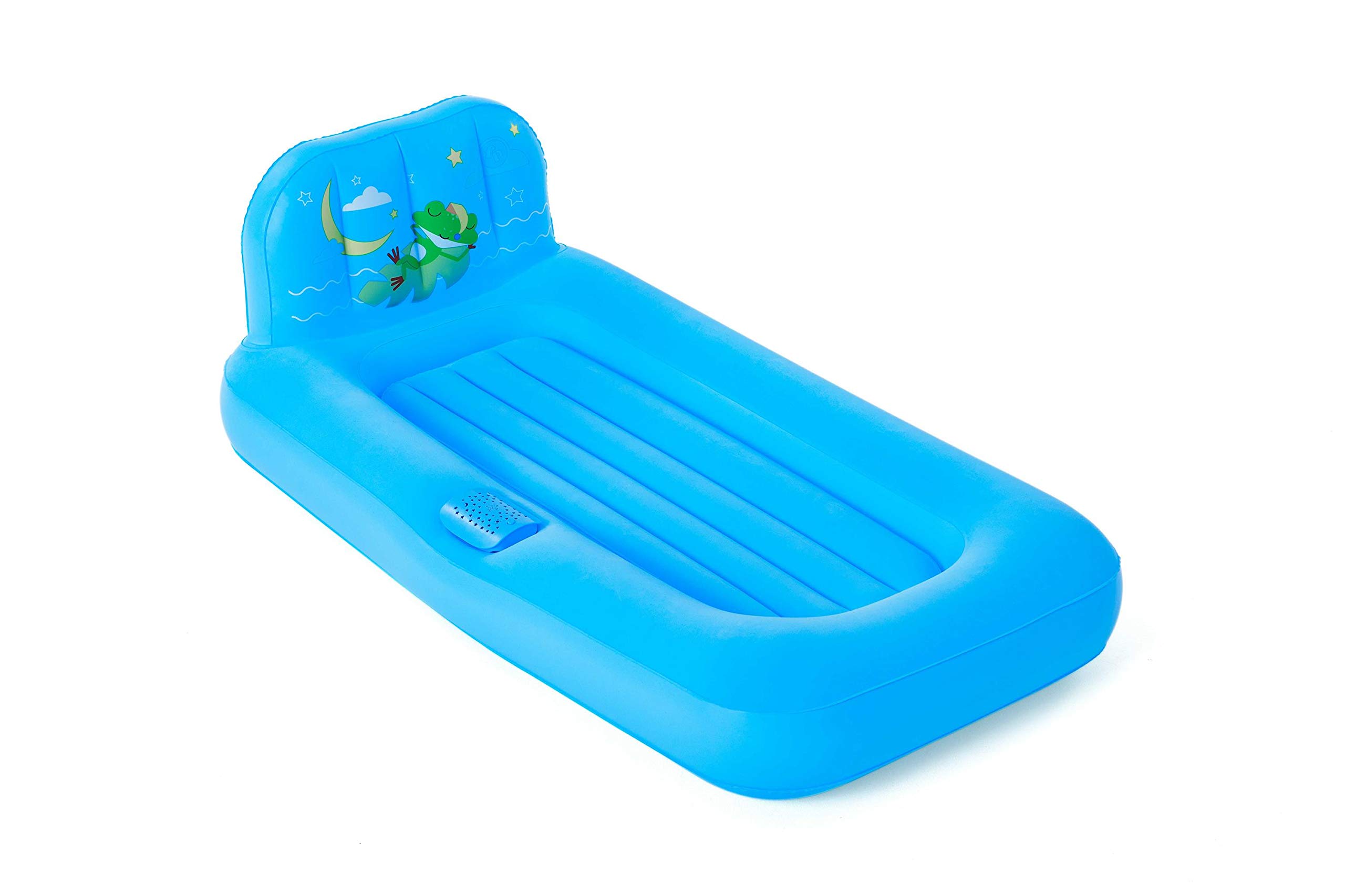 Fisher-Price Dream Glimmers Comfort Kids Airbed, Blue | Projects Stars & Night-Light onto Ceiling | Great for Toddlers Ages 2-4