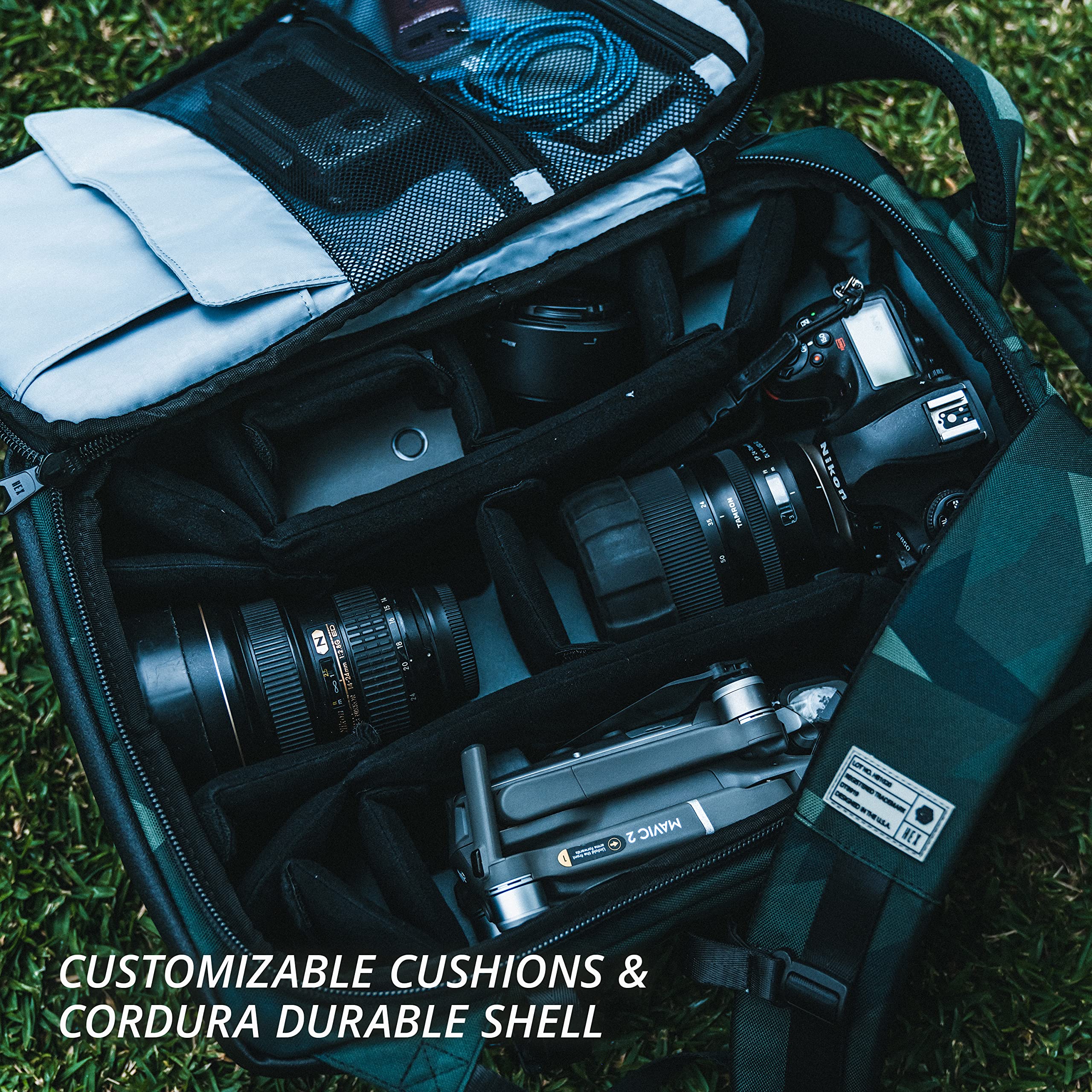 HEX Ranger DSLR Camera Sling Mini - Customizable Interior Dividers, Cordura Shell, Photography Drone Lenses Daily Carry Storage Case, Black
