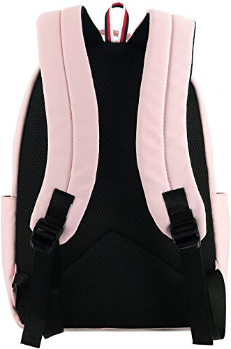 Roffatide Anime Demon Slayer Kamado Nezuko Backpack for Girls Printed Schoolbag Lightweight Nylon Daypack Pink