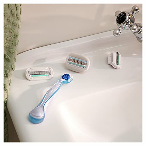 Gillette Venus Comfortglide Women's Razor Refills, Vanilla Creme, 4 Count, Womens Razors/Blades